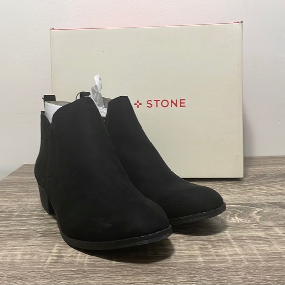 Sun + Stone | Shoes | Sun Stone Cadee Ankle Booties Black Micro Black ...